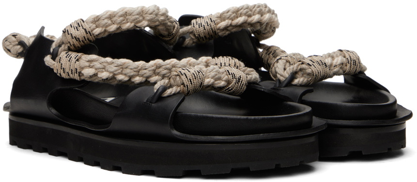 Jil Sander Black Hiking Cord Sandals Jil Sander