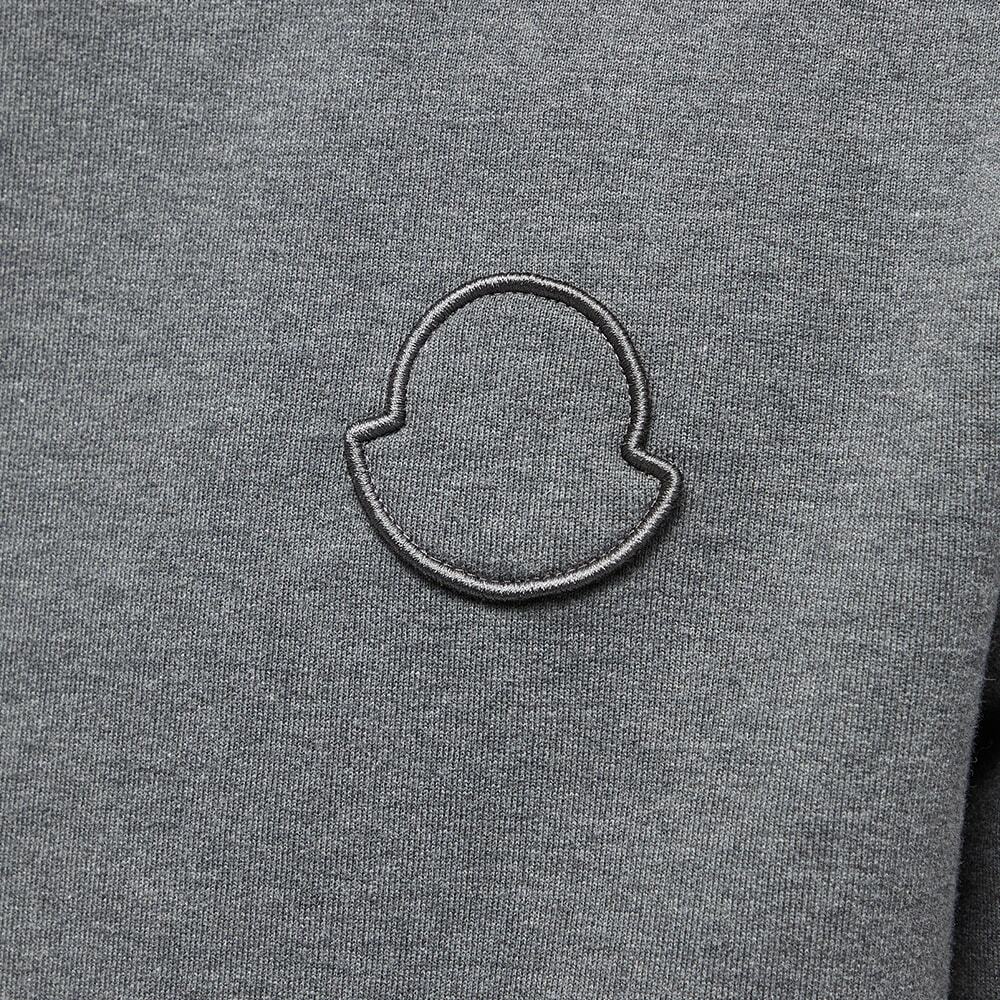 Moncler Men's Embroidered Outline Logo Crew Sweat in Grey Moncler