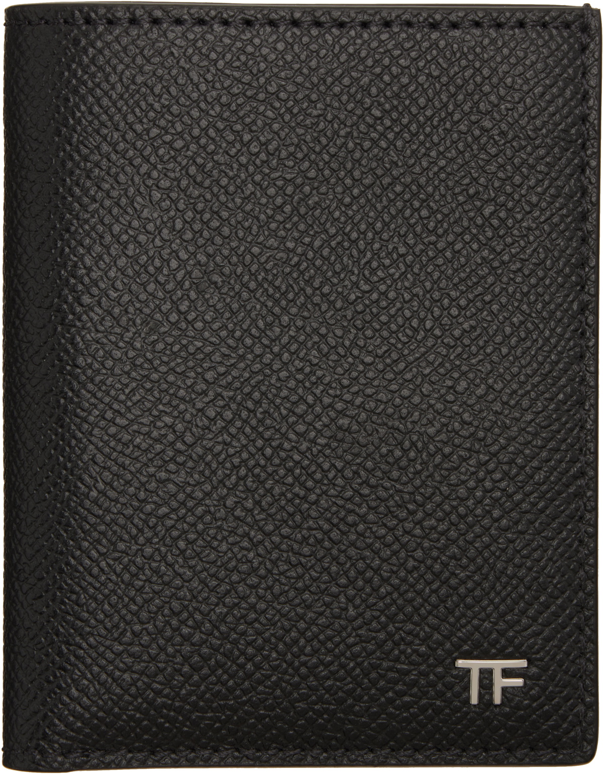 TOM FORD Black Small Grain T Line Bifold Card Holder TOM FORD