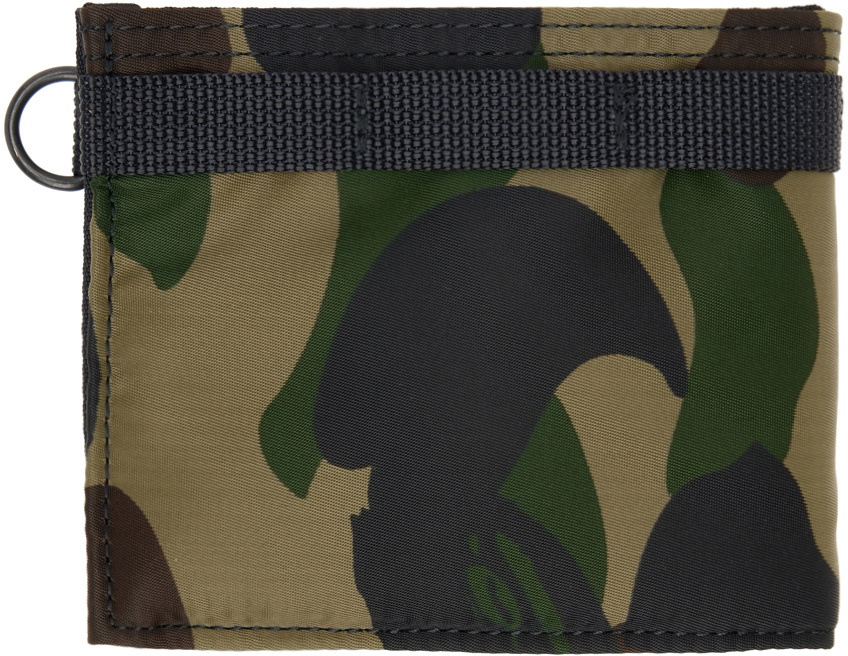 BAPE Green Porter Edition 1st Camo Wallet A Bathing Ape