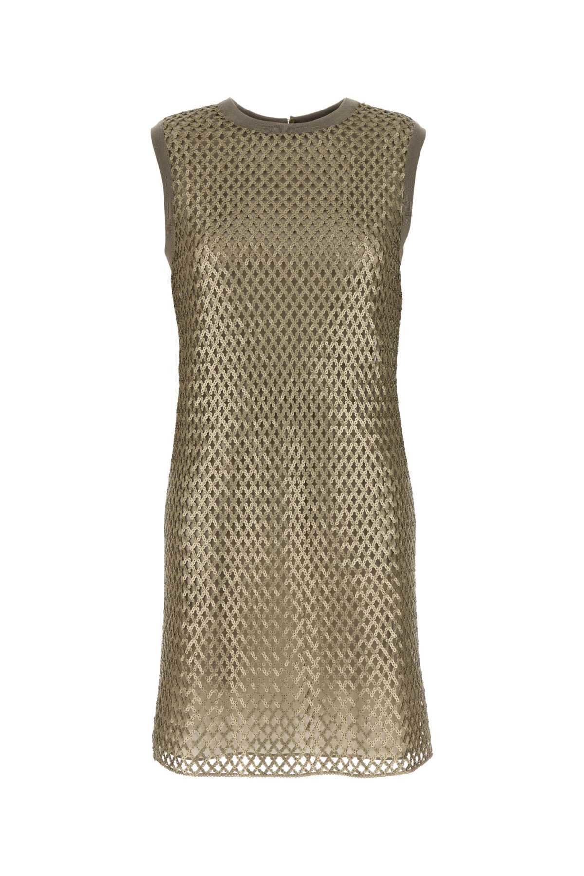 Fendi Embellished Mesh Dress Fendi
