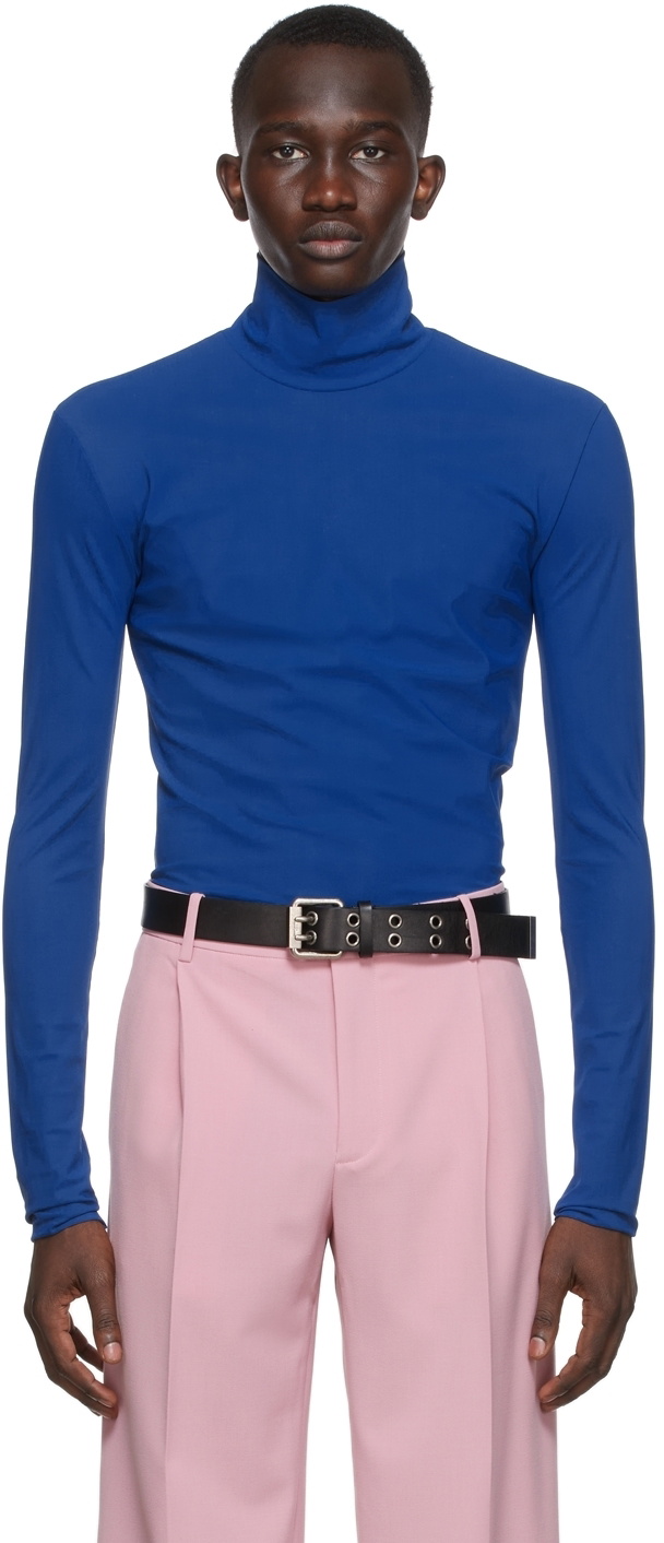 Botter SSENSE Exclusive Blue Jersey Turtleneck Botter