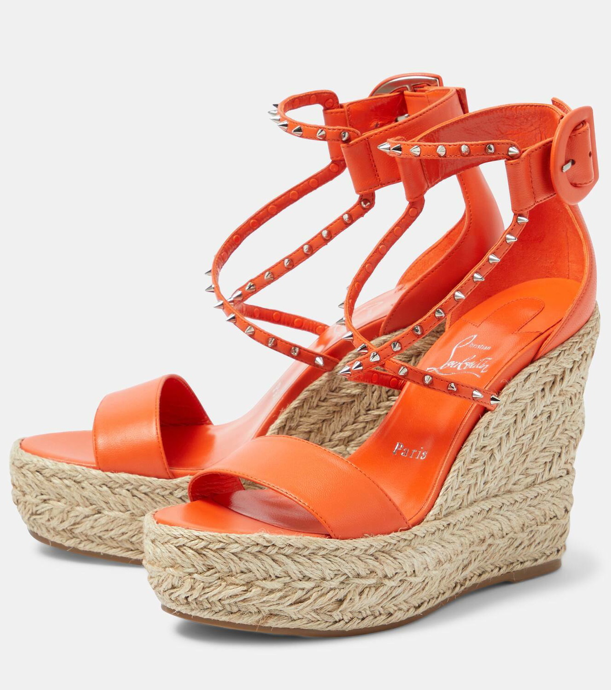 Christian Louboutin Chocazeppa Spikes 120 espadrille wedges Christian ...