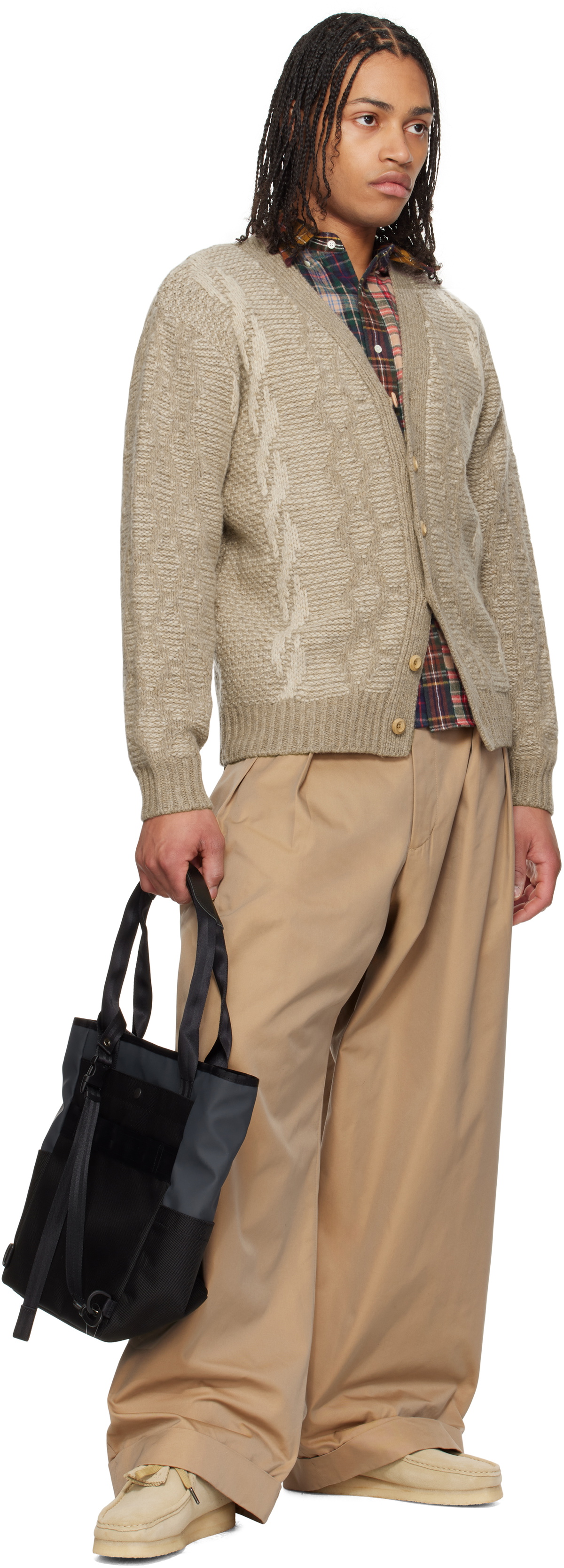 master-piece Navy Slick Tote Master-Piece Co