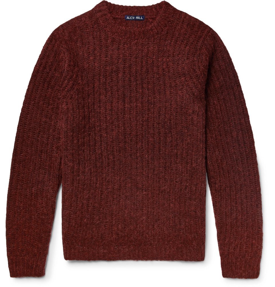 Alex Mill - Ribbed Wool-Blend Sweater - Burgundy Alex Mill