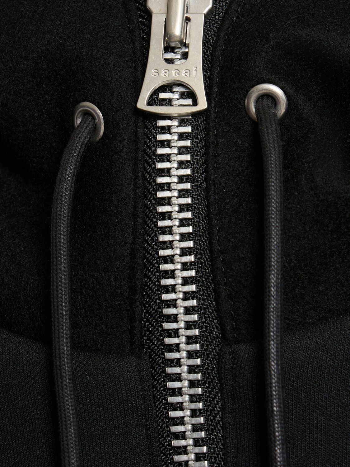 SACAI Cotton Blend Zip Hoodie Sacai