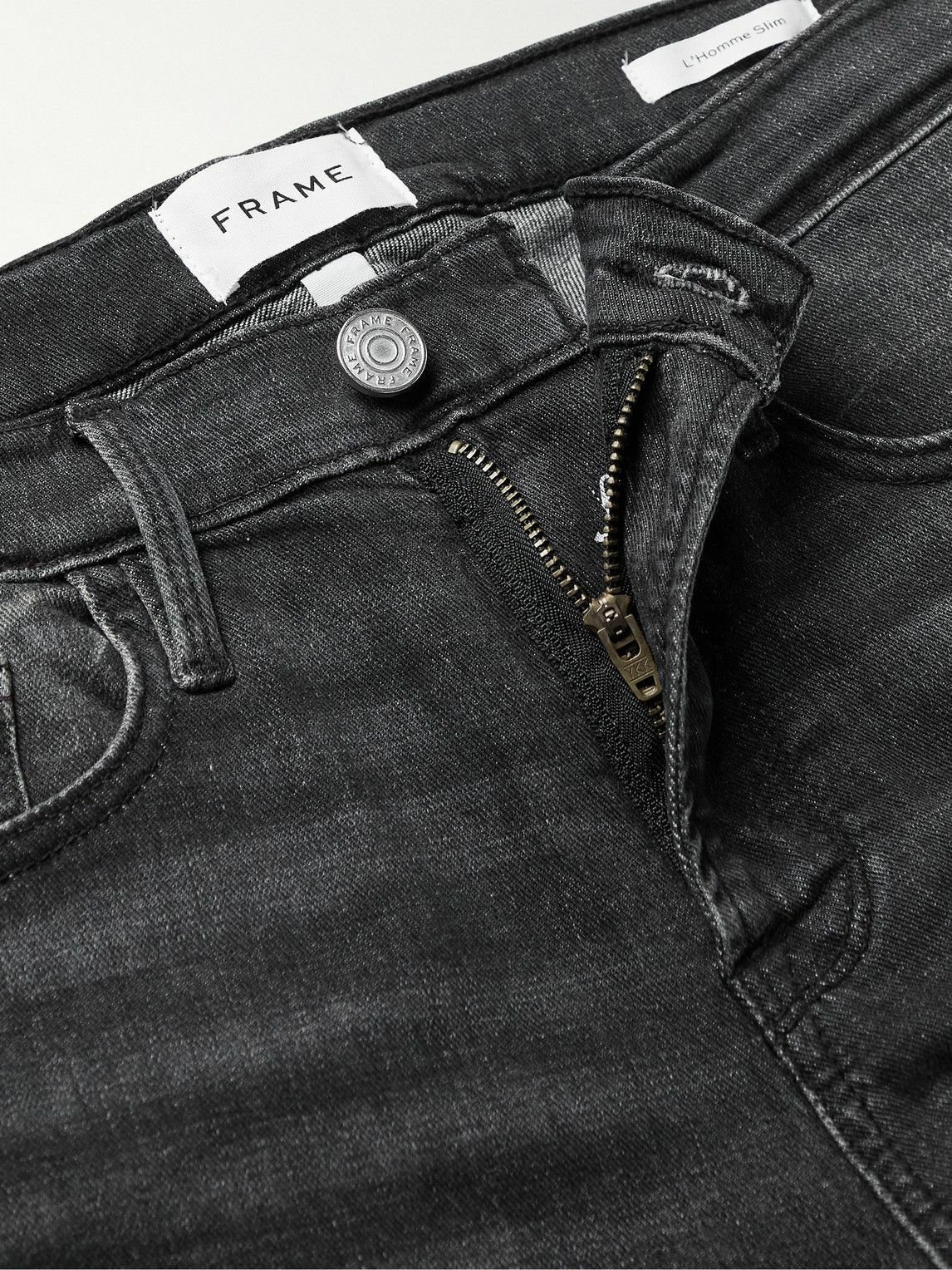 FRAME - L'Homme Slim-Fit Organic Jeans - Black Frame Denim