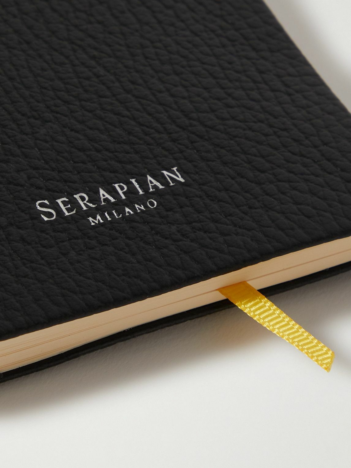 Serapian - Small Logo-Print Full-Grain Leather Notebook Serapian