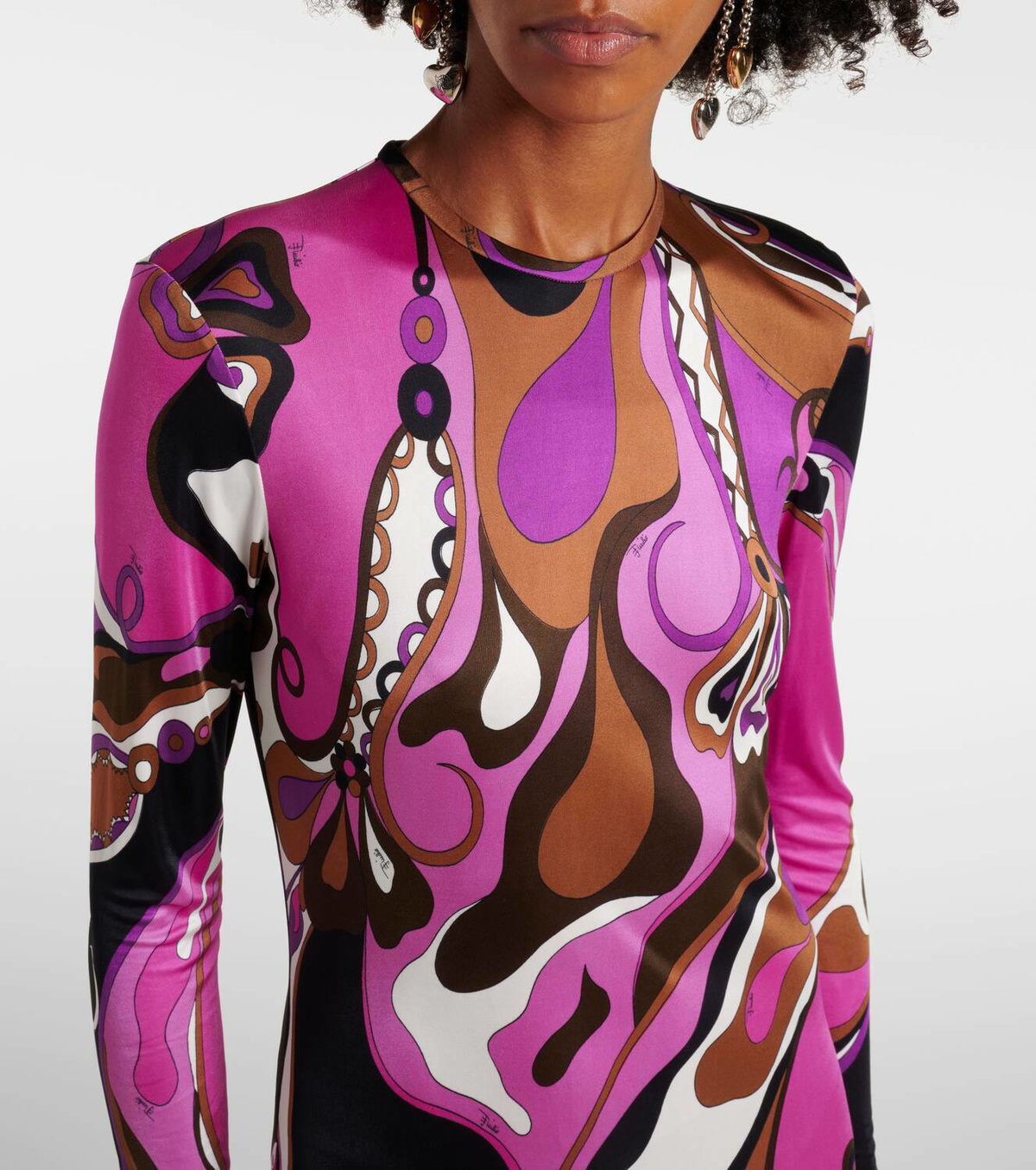 Pucci Orchidee and Iride printed gown Emilio Pucci