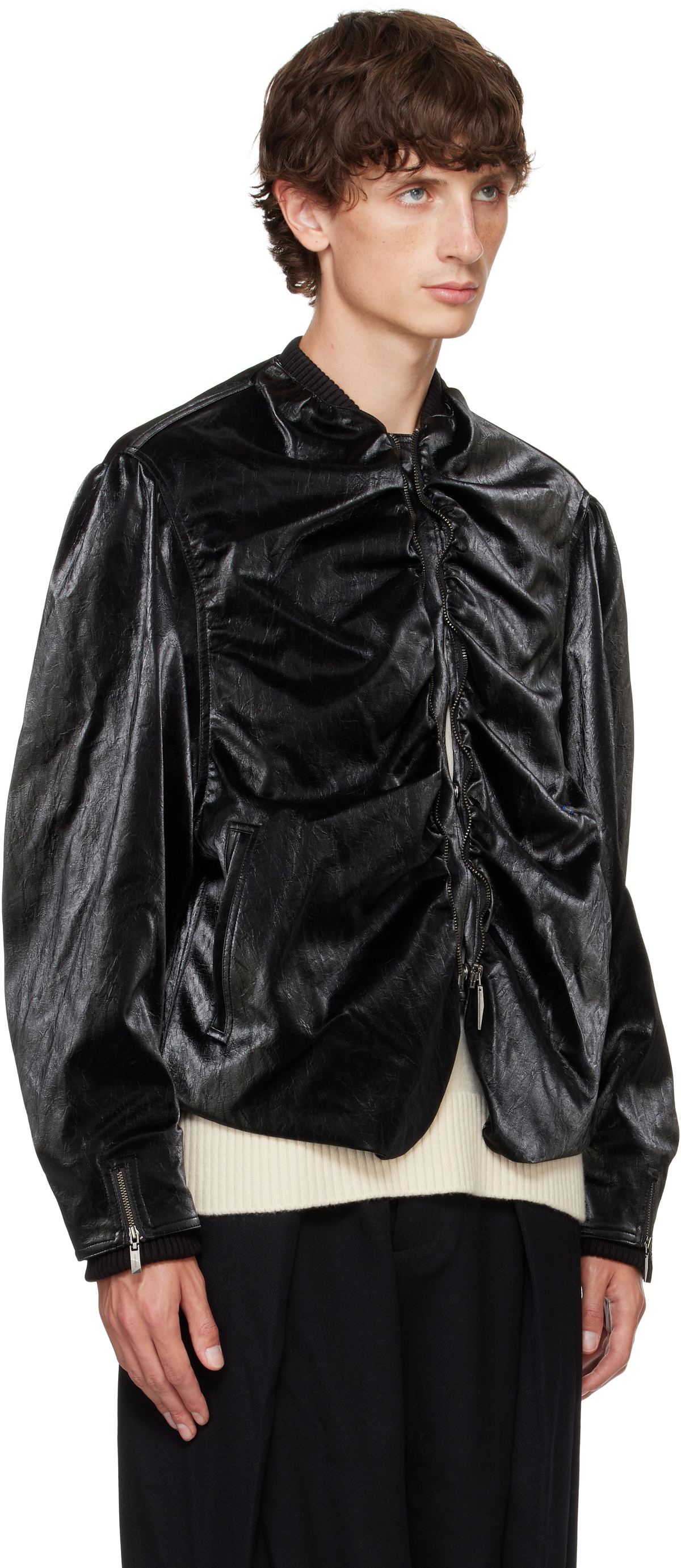 ADER error Black Product. 21 Faux-Leather Jacket ADER error