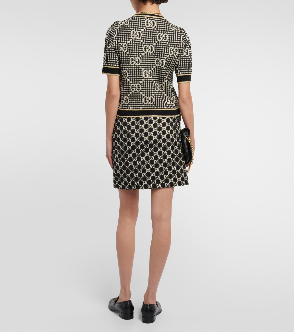 Gucci - GG wool-blend jacquard top Gucci