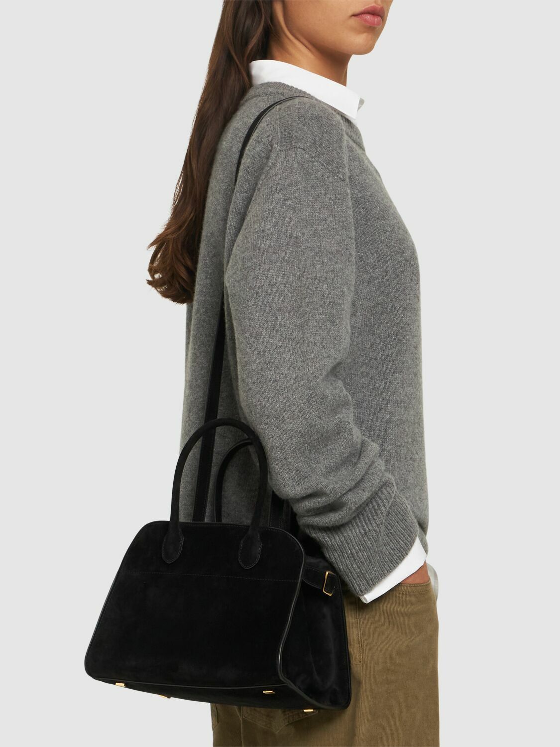 THE ROW Soft Margaux 10 Suede Leather Tote Bag The Row