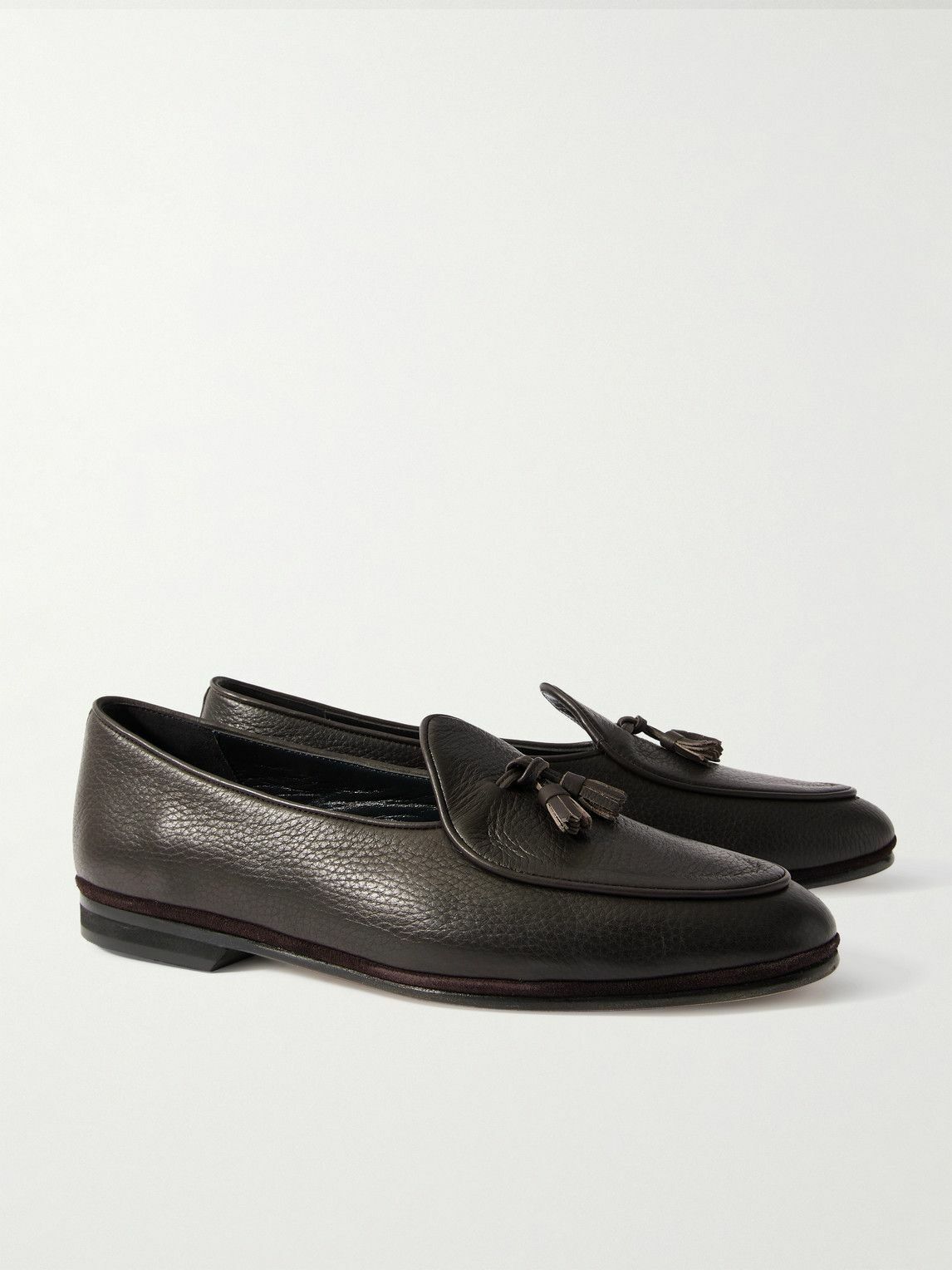 Rubinacci - Marphy Tasselled Full-Grain Leather Loafers - Brown Rubinacci