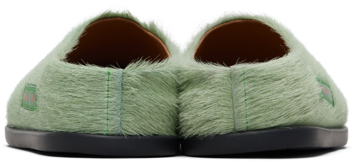 Marni Kids Green Fussbett Slip-on Loafers Marni