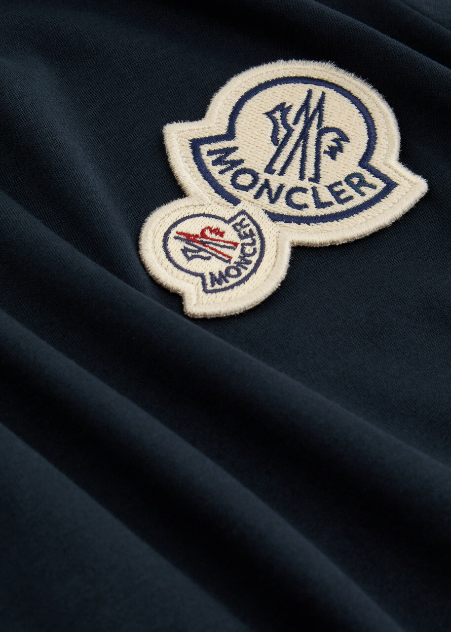 Moncler Logo Cotton T-shirt Blue Moncler