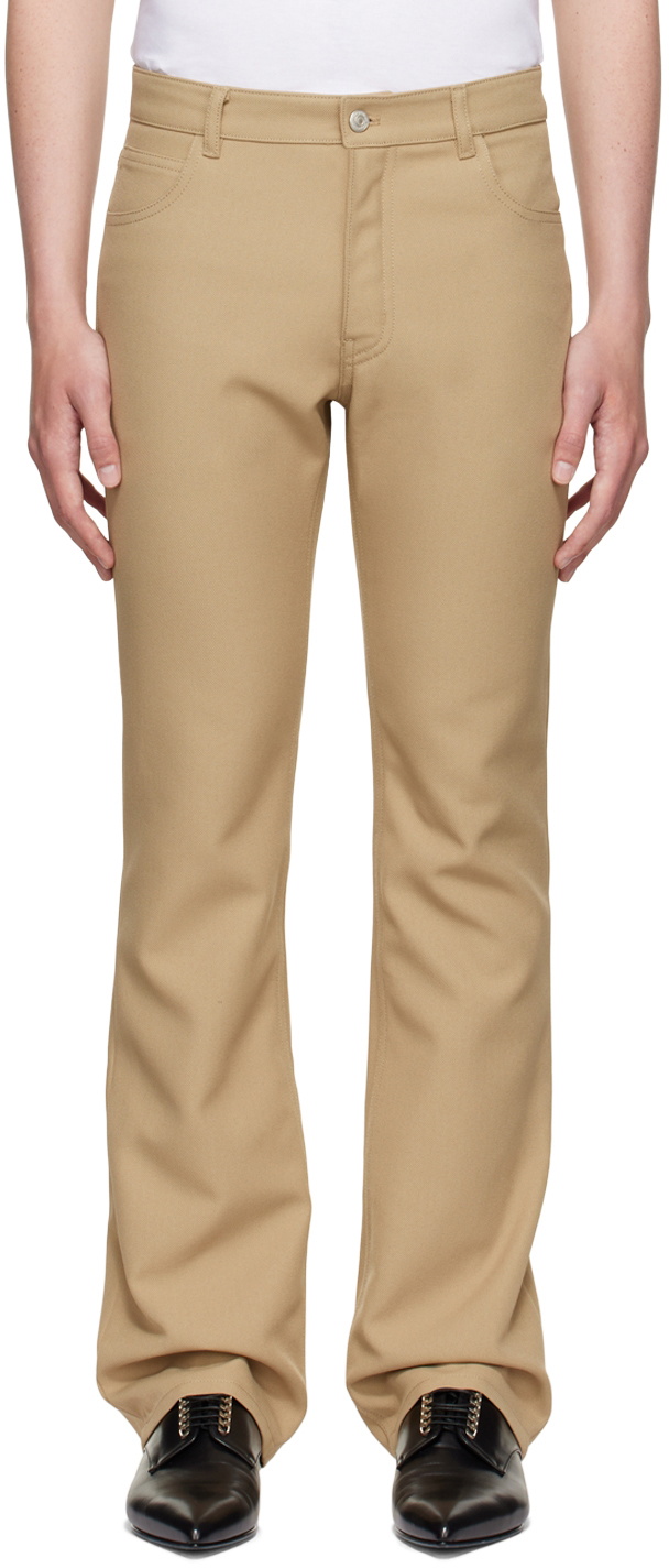 Courrèges Beige Recycled Polyester Trousers Courreges