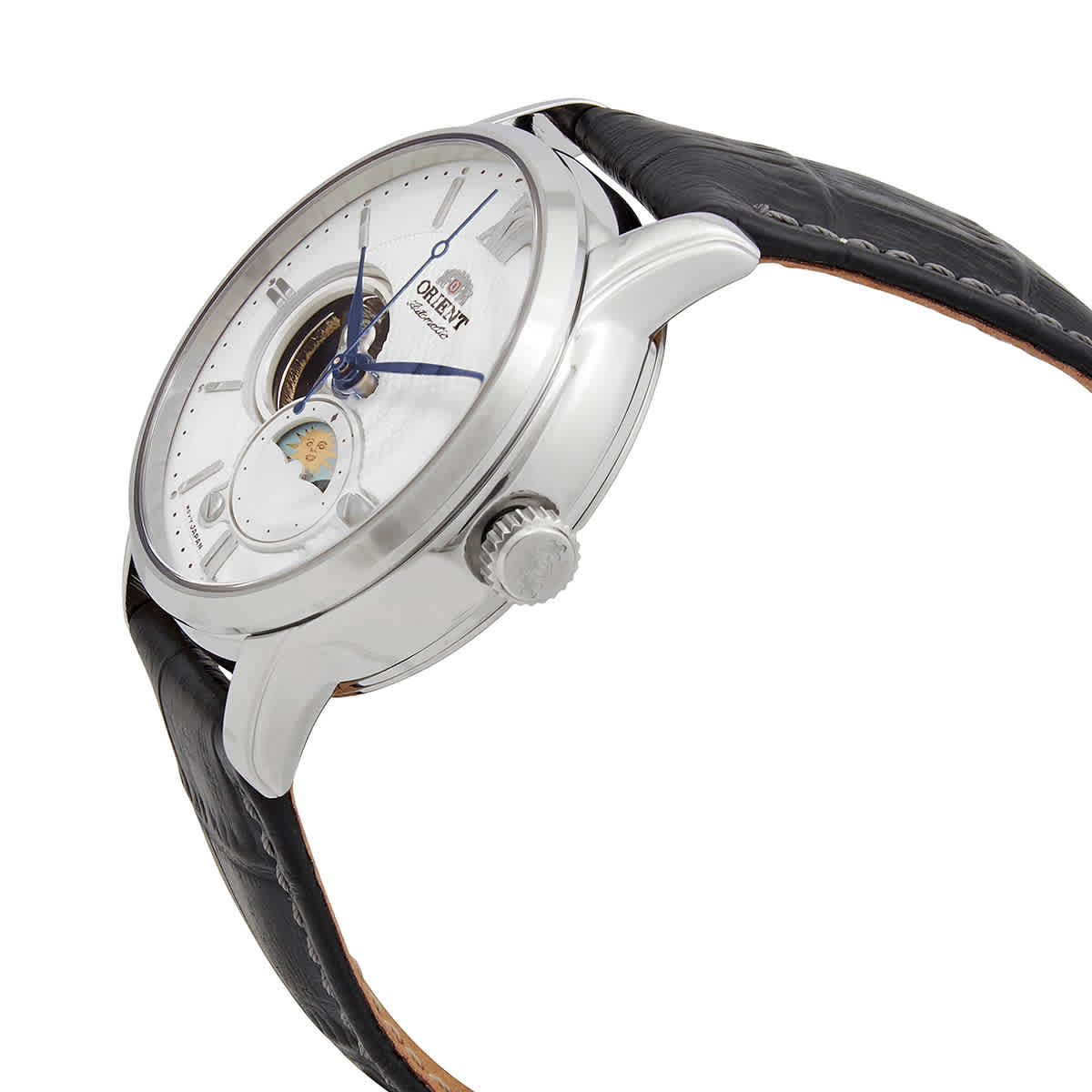 Orient Sun & Moon Automatic Silver Dial Mens Watch RA-AS0011S10B Orient