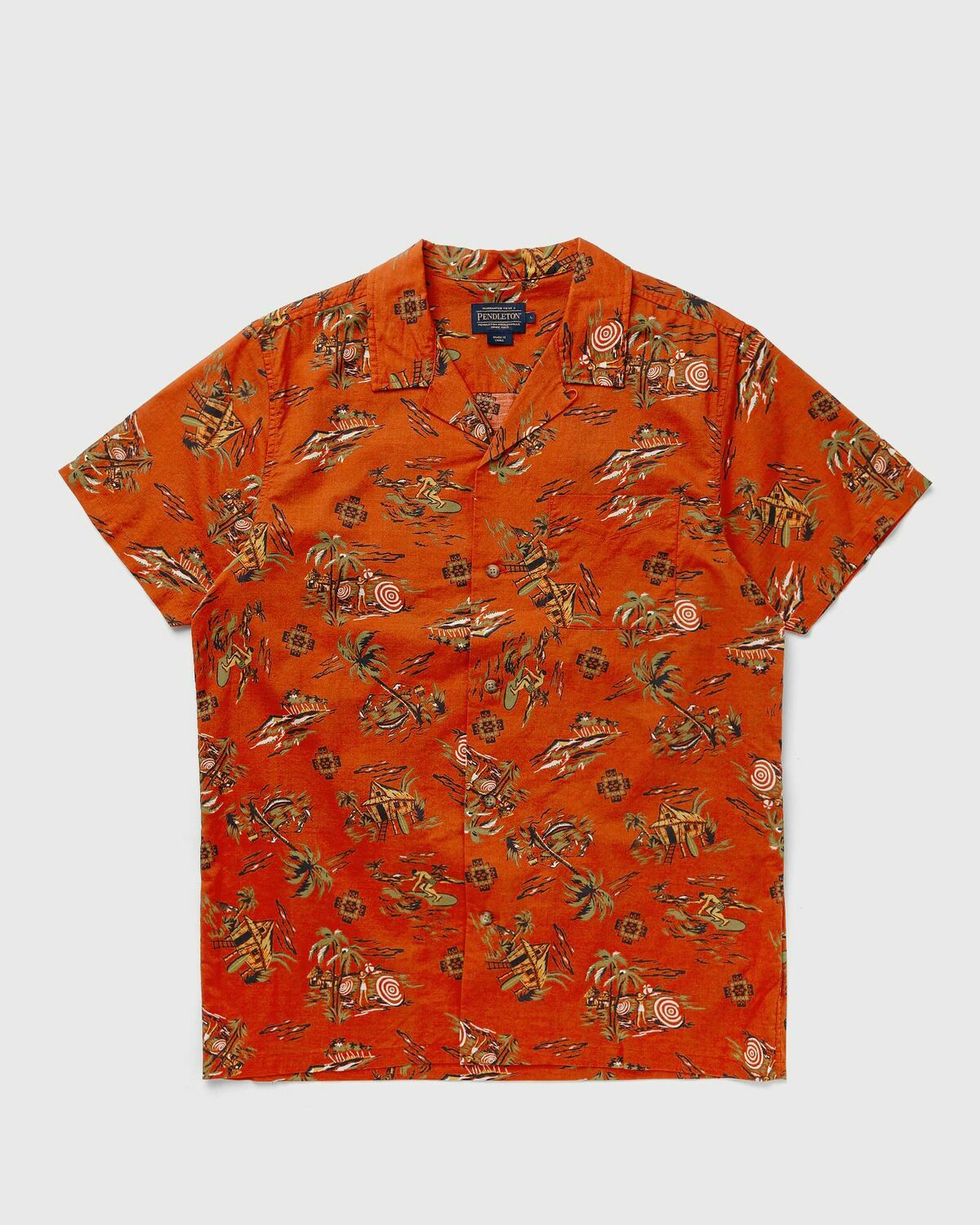 Pendleton Aloha Shirt Red Shortsleeves Pendleton