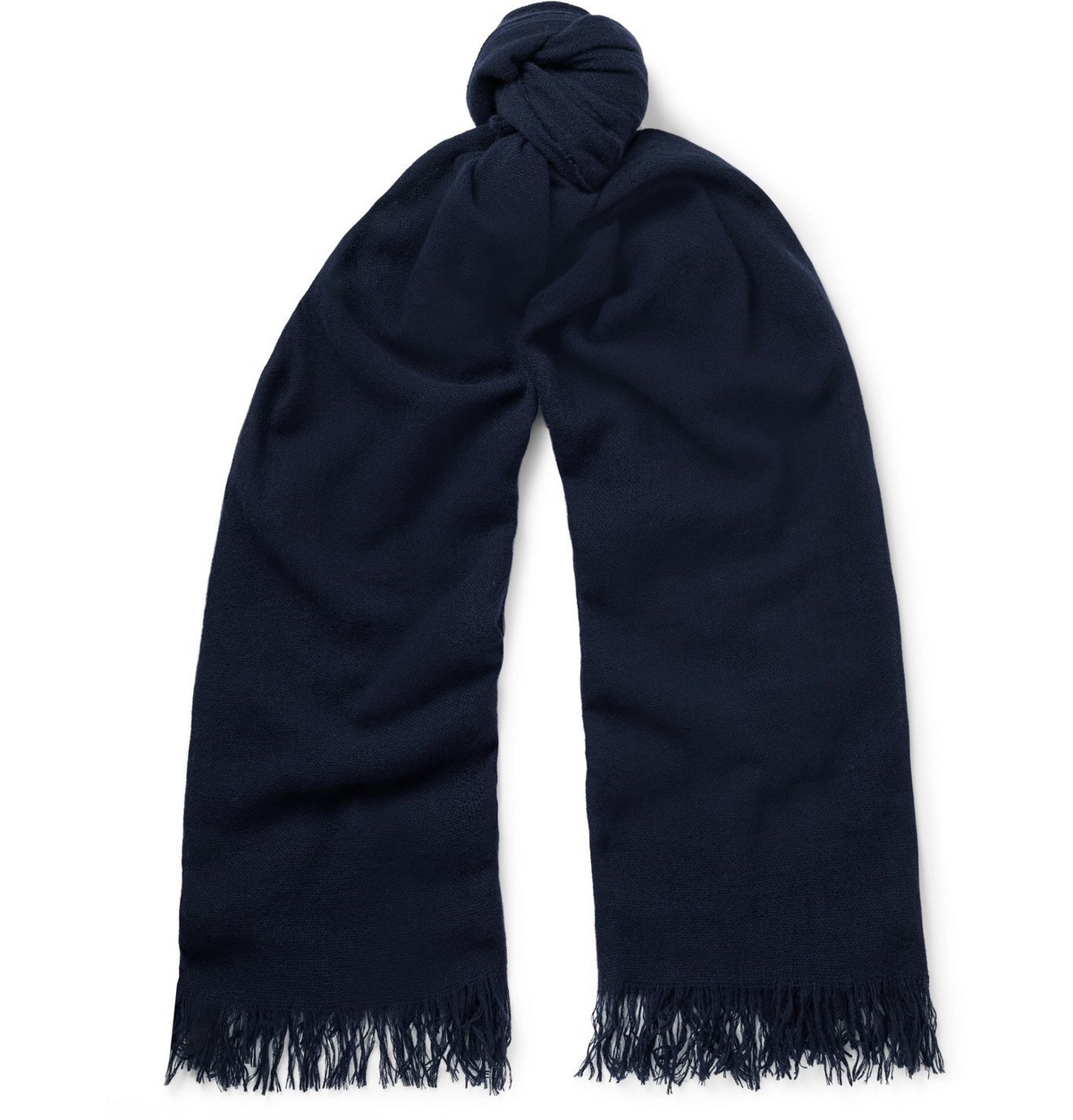 SALLE PRIVÉE - Ansel Fringed Wool and Cashmere-Blend Scarf - Blue SALLE ...