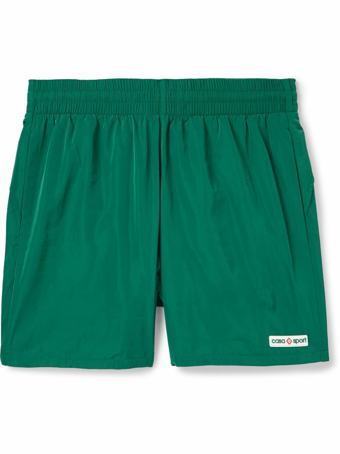 Casablanca - Straight-Leg Logo-Appliquéd Shell Shorts - Green Casablanca