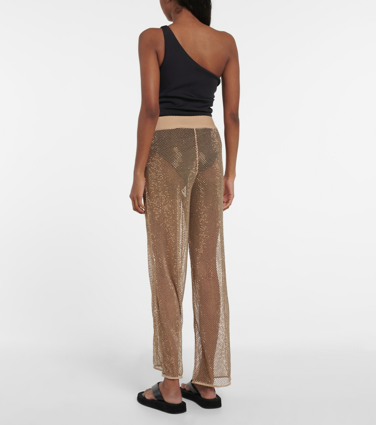 Simkhai - Sullivan crystal-embellished mesh pants Simkhai