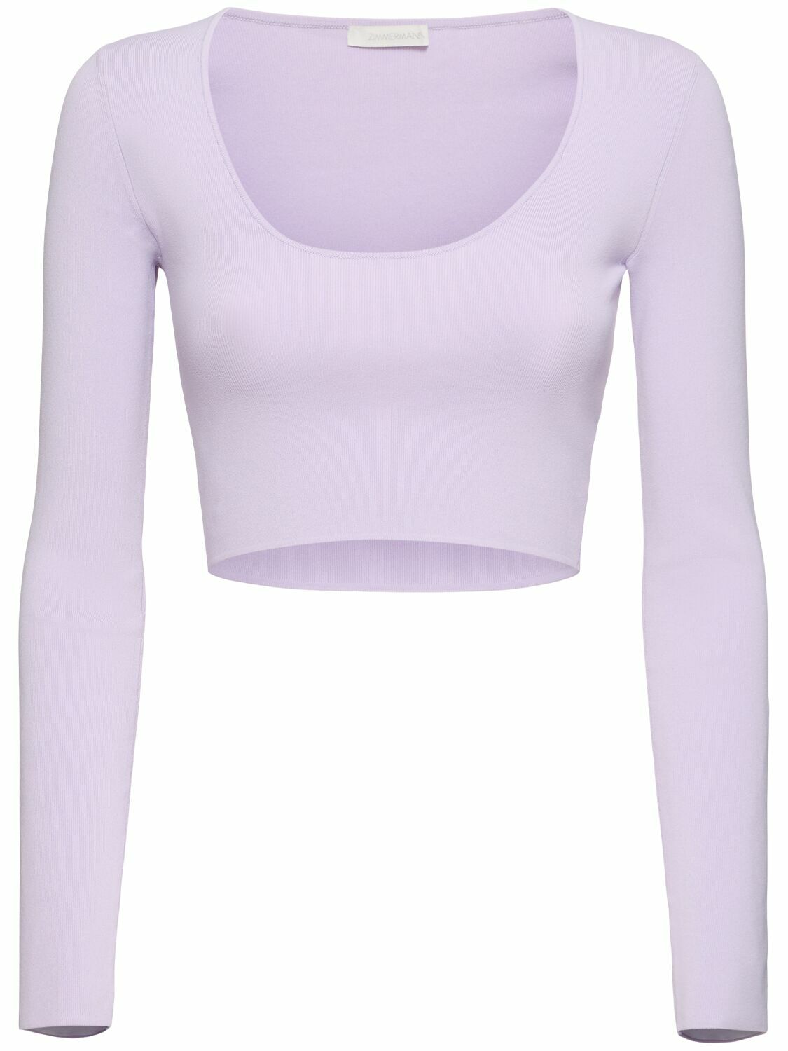 ZIMMERMANN Acacia Knit Viscose Blend Crop Top Zimmermann