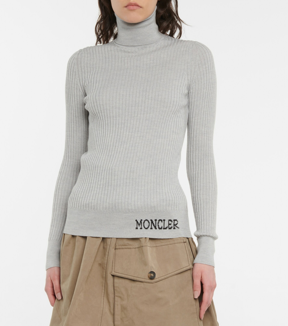 Moncler - Ribbed wool turtleneck sweater Moncler