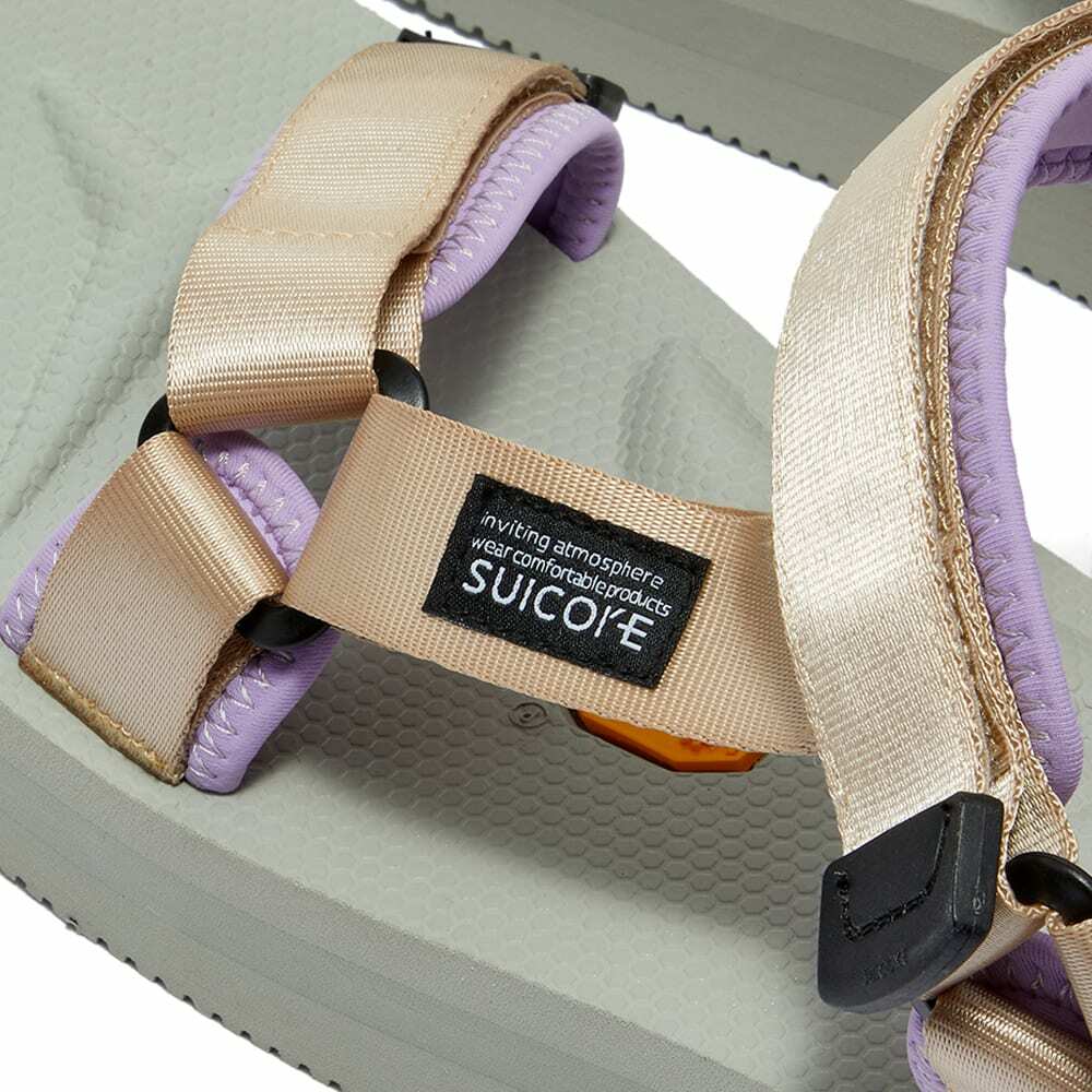Suicoke Women's Depa V2 Platform in Light Beige/Purple Suicoke