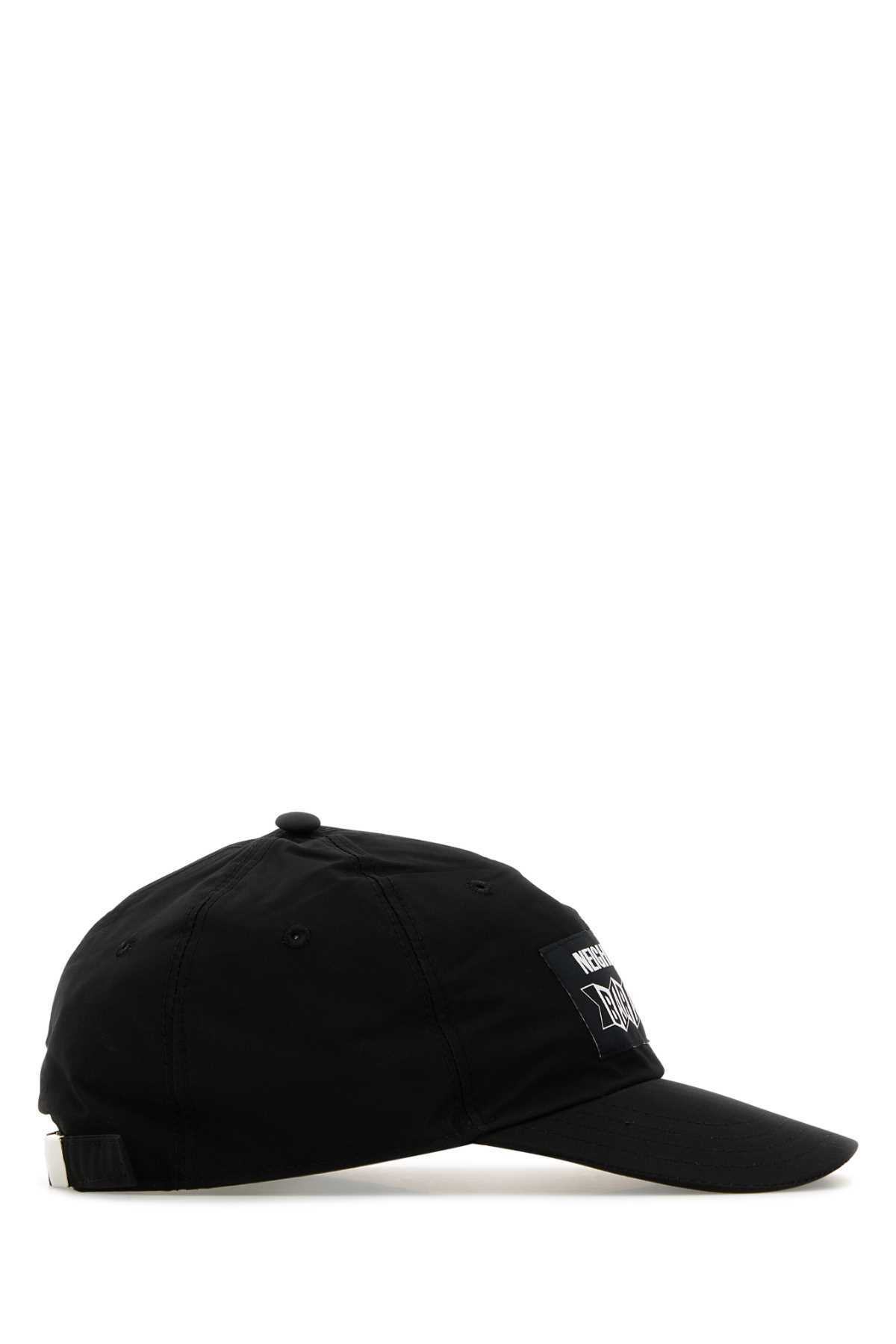 Baracuta Black Polyester Blend Baseball Cap Baracuta