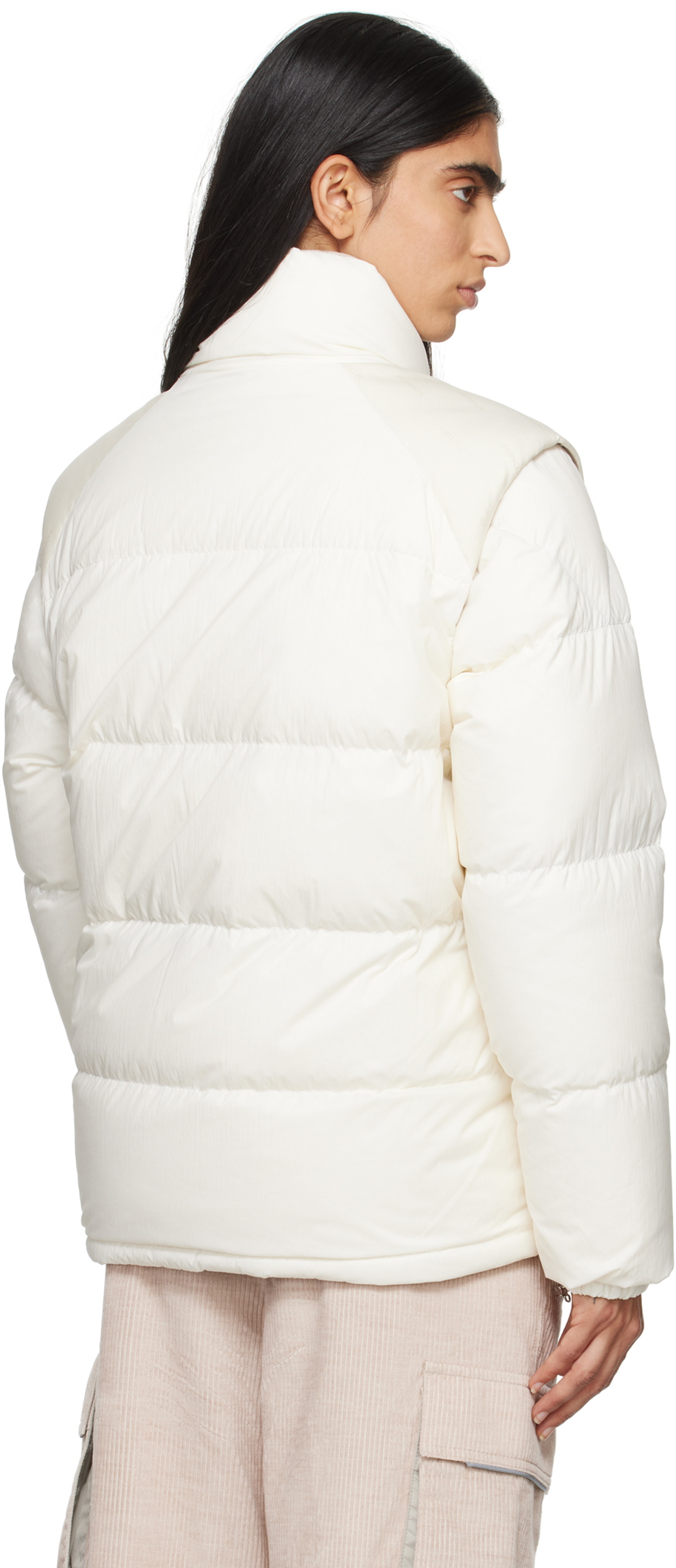 Moncler Off-White Verone Short Reversible Down Jacket Moncler