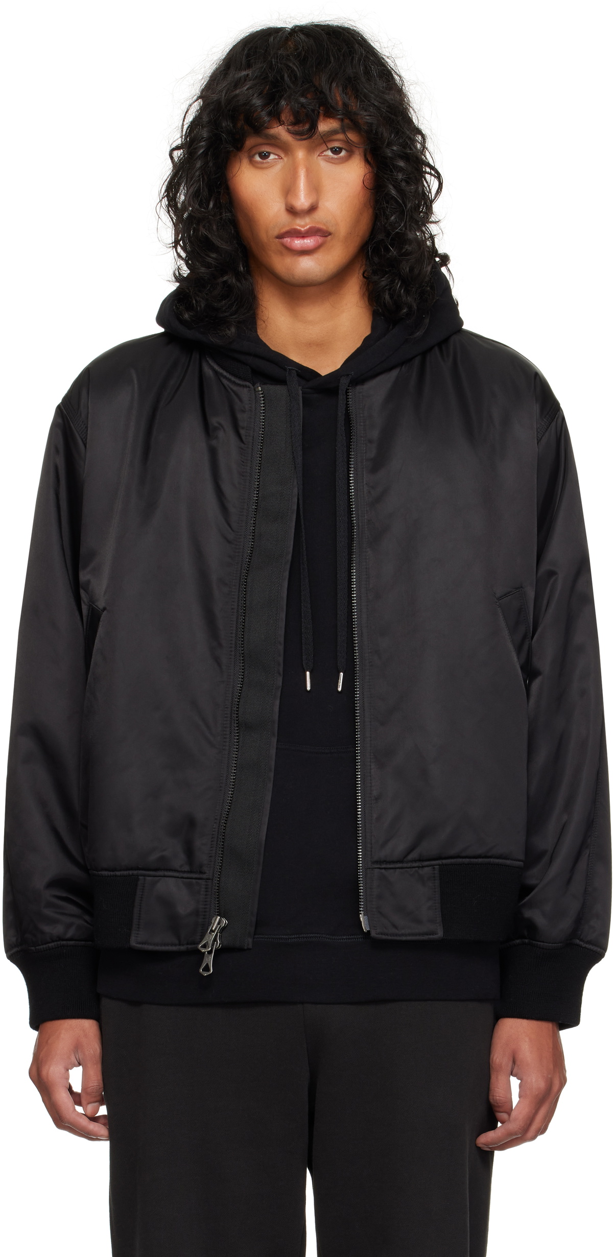 Reigning Champ Navy ECONYL Satin Nylon Stadium Jacket Reigning Champ Navy ECONYL Satin Nylon Stadium Jacket