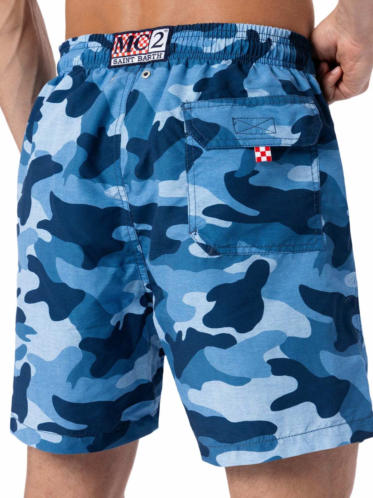 MC2 Saint Barth Man Mid-length Gustavia Swim-shorts With Camouflage ...