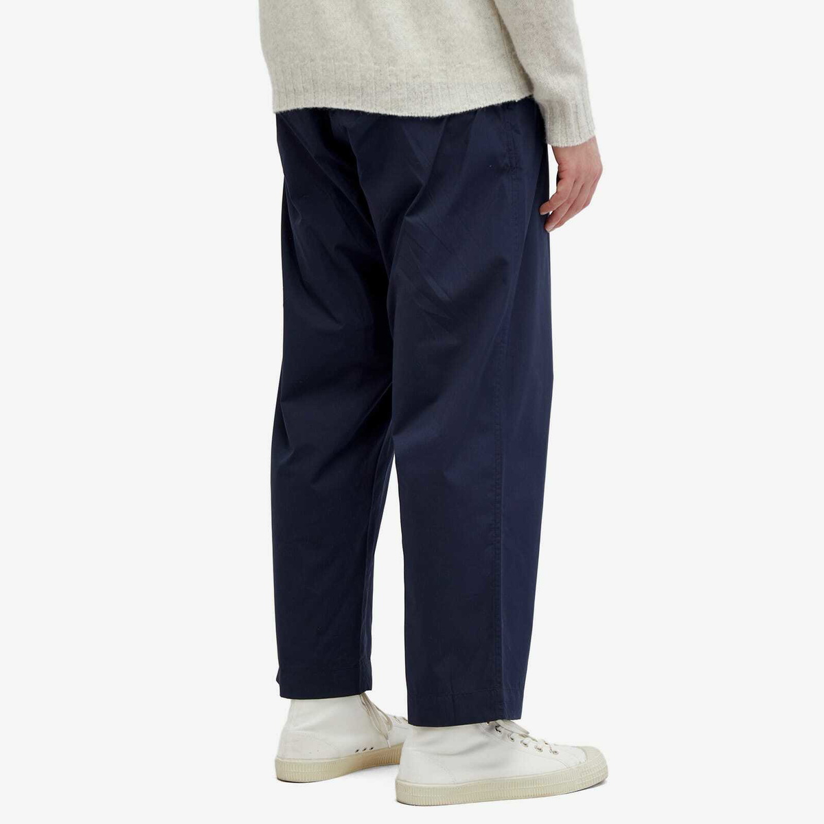 Universal Works Men's Recycled Poly Oxford Pants in Navy Universal Works