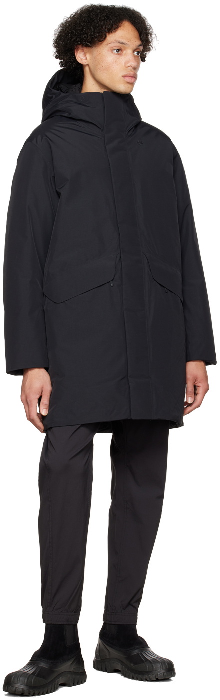 Goldwin Black Hooded Down Jacket Goldwin