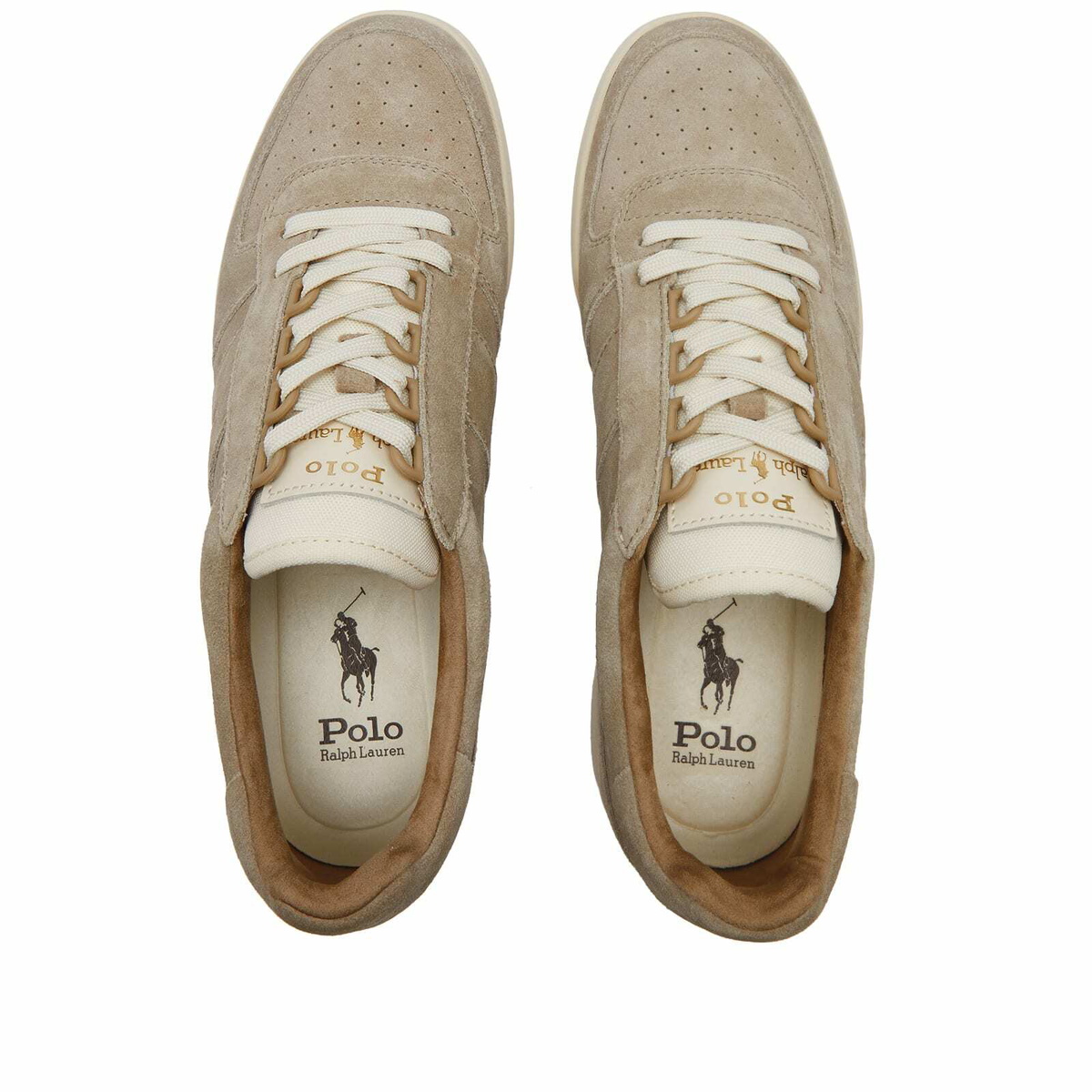 Polo Ralph Lauren Men's Suede Polo Court Sneakers in Hampton Khaki Polo ...