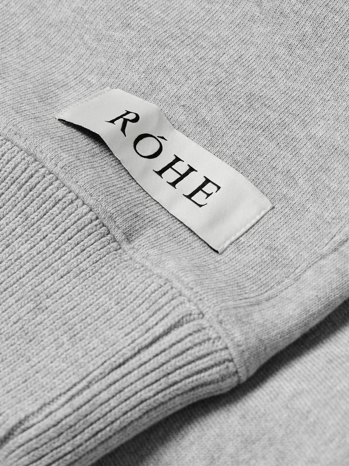 RÓHE - Logo-Appliquéd Organic Cotton-Blend Jersey Hoodie - Gray Róhe
