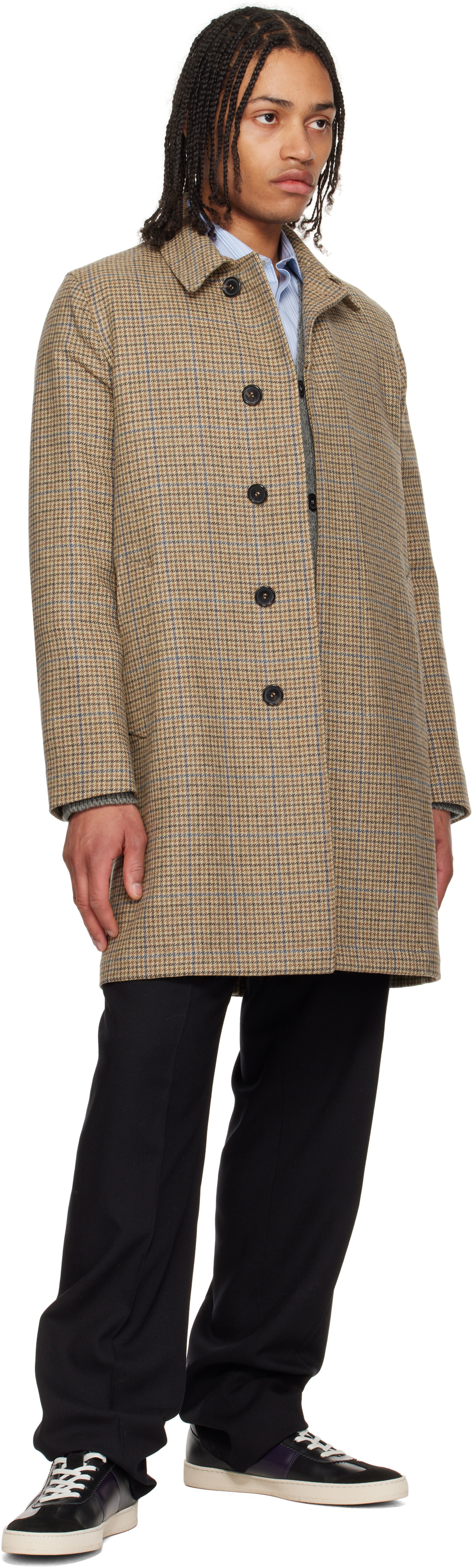 Paul Smith Black & Purple Leather Foley Sneakers Paul Smith