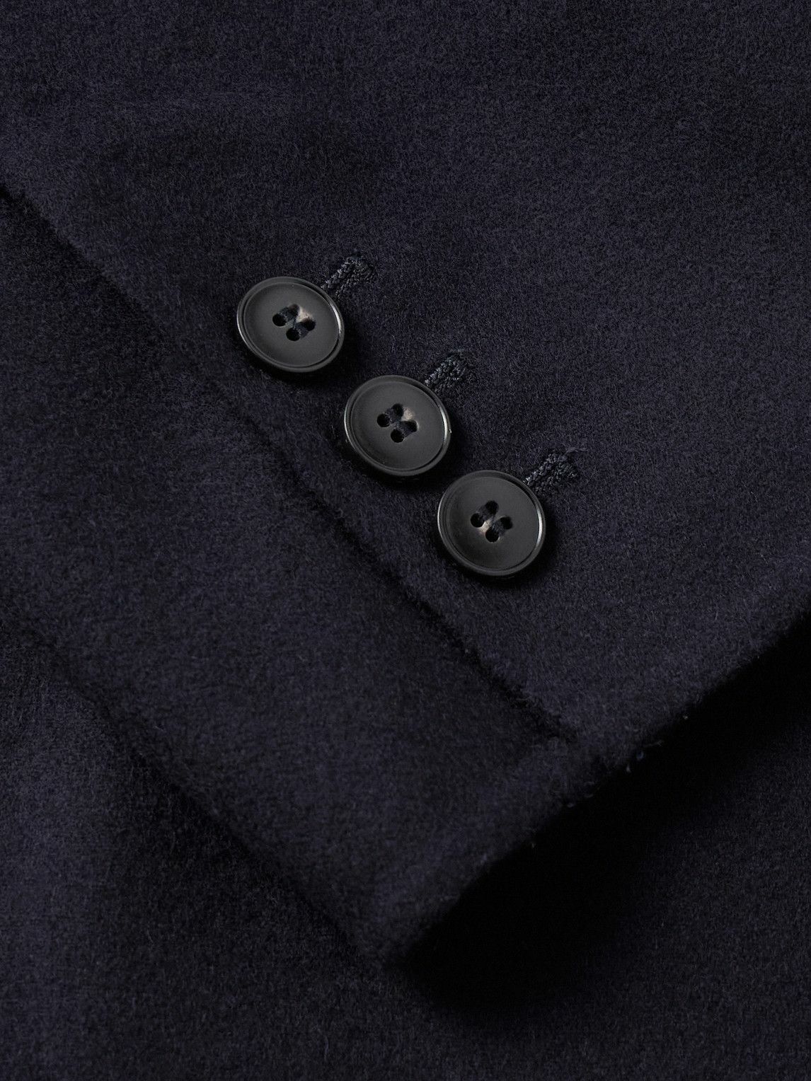 Canali - Wool and Cashmere-Blend Felt Overcoat - Blue Canali