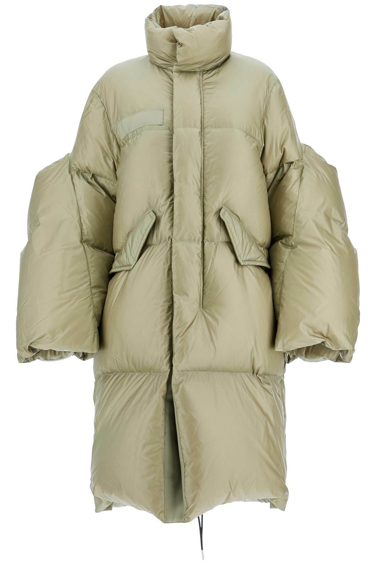 SACAI long down jacket with sculpted sleeves Khaki Sacai