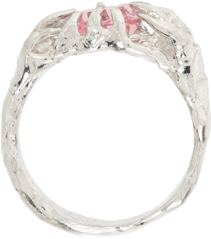Harlot Hands SSENSE Exclusive Silver Throne Ring Harlot Hands
