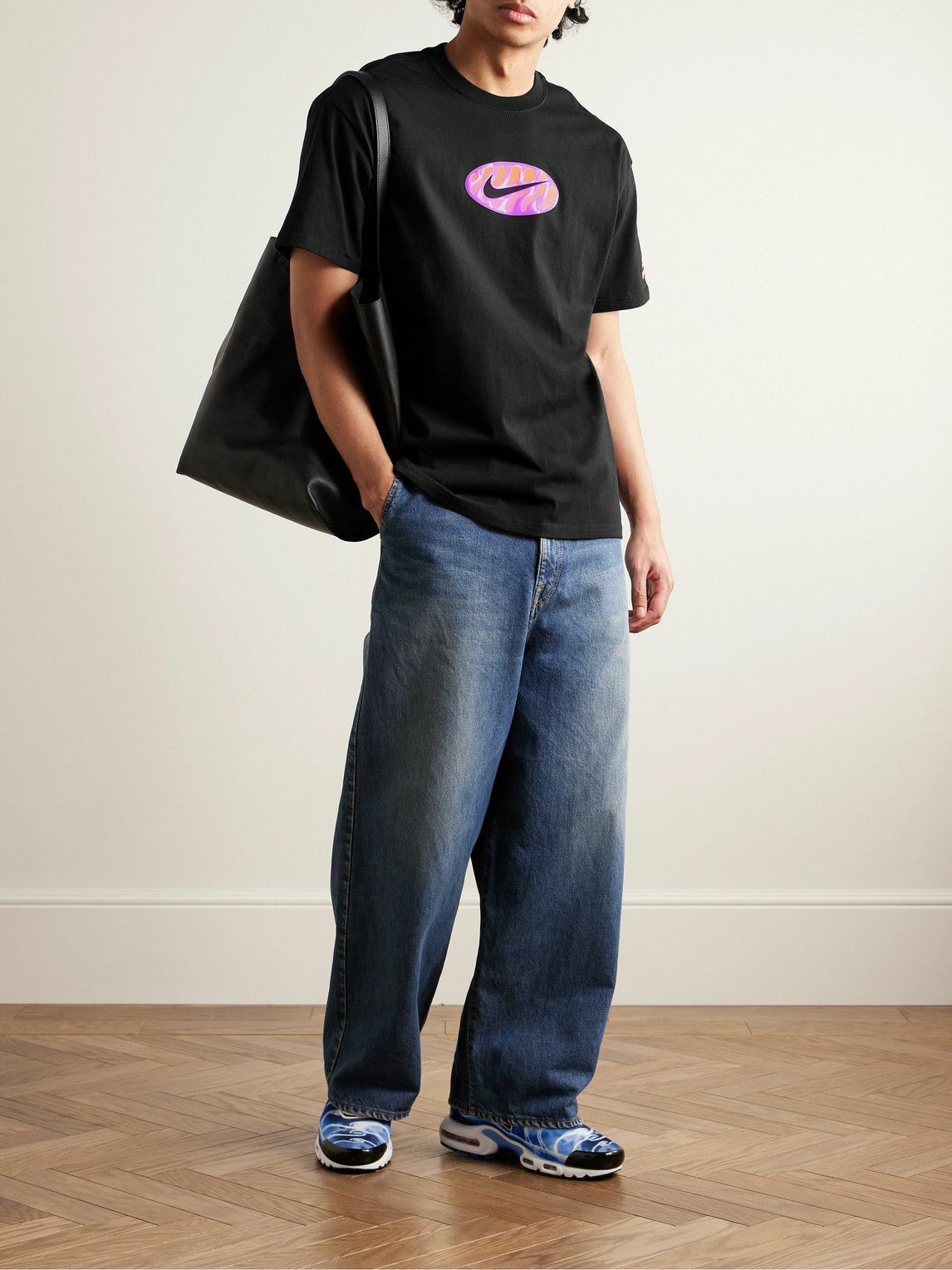 Nike - Sportswear Logo-Appliquéd Cotton-Jersey T-Shirt Nike - Sportswear Logo-Appliquéd Cotton-Jersey T-Shirt