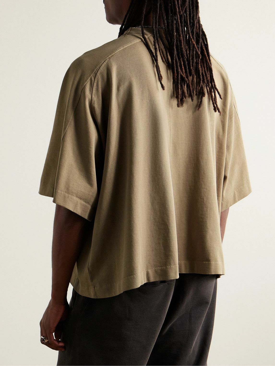Entire Studios - Panelled Organic Cotton-Jersey T-Shirt - Brown Entire ...