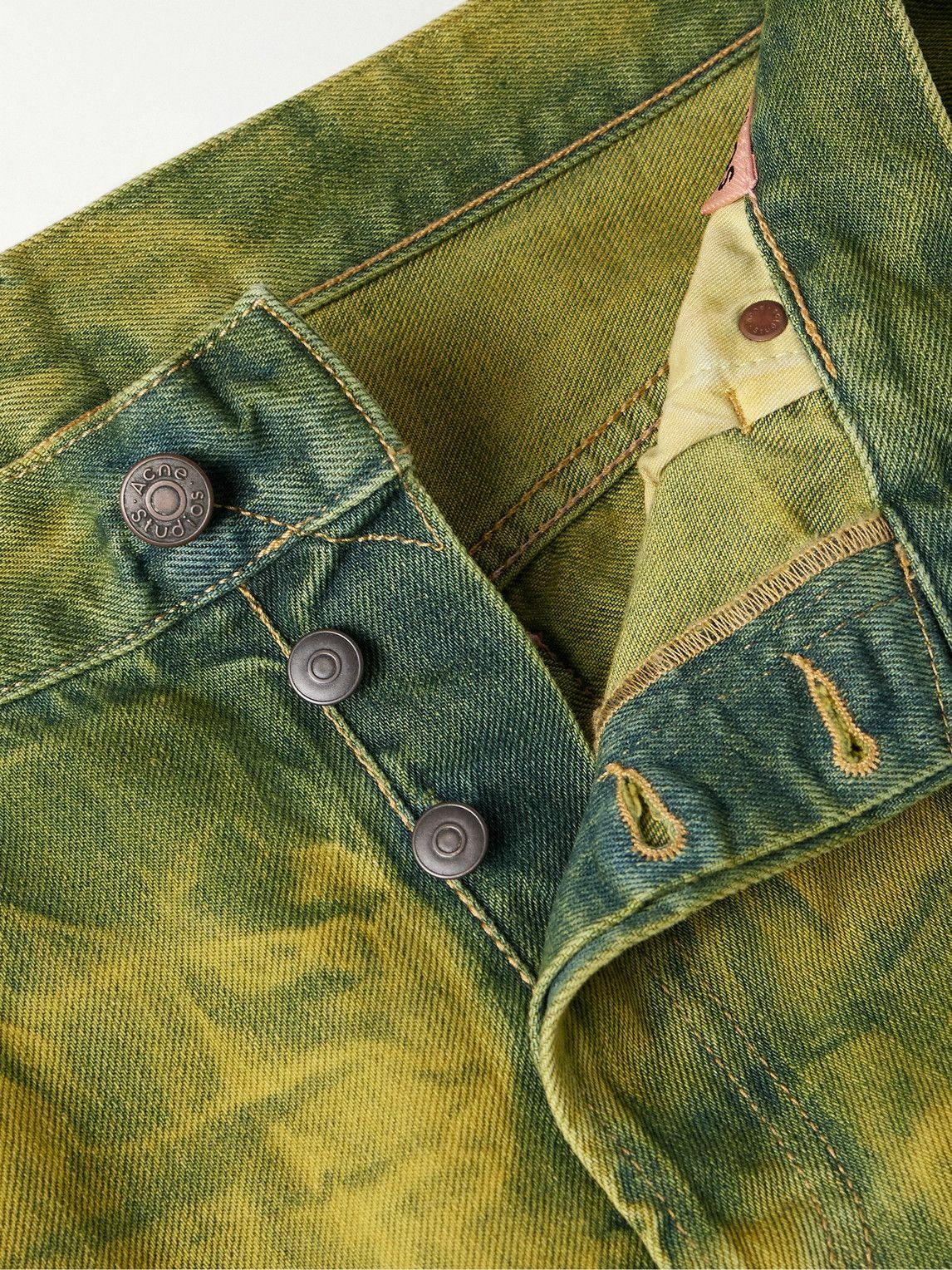 Acne Studios - Straight-Leg Tie-Dyed Jeans - Green Acne Studios