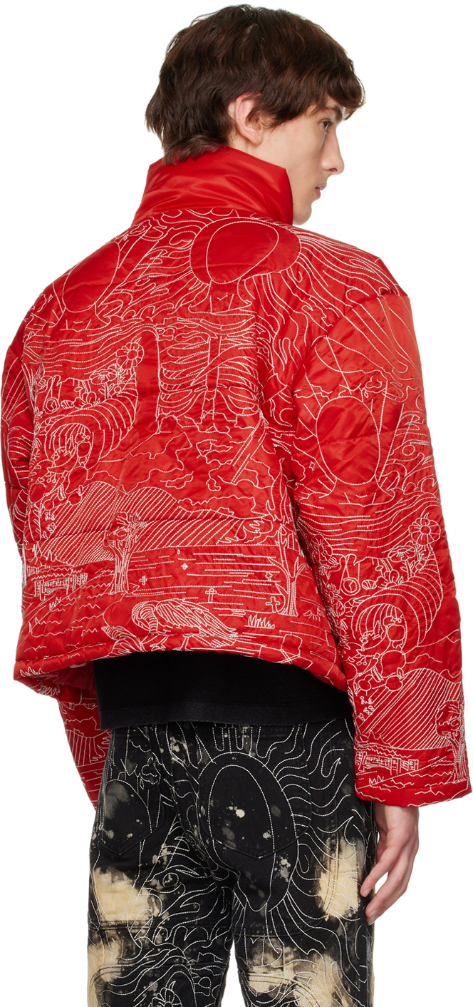 Who Decides War by MRDR BRVDO Red Duality Puffer Jacket Who Decides War ...