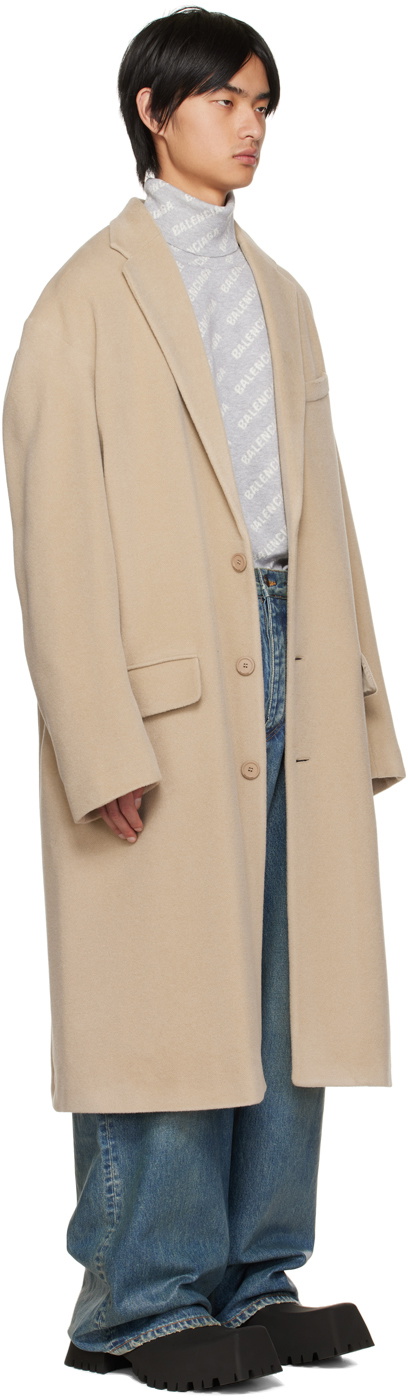 Balenciaga Beige Boxy Coat Balenciaga