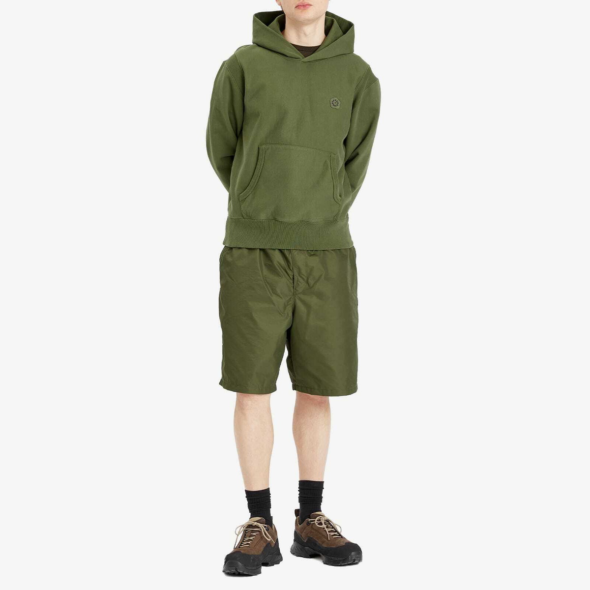 Kenzo Men's Boke Flower 2.0 Technical Shorts in Khaki Kenzo