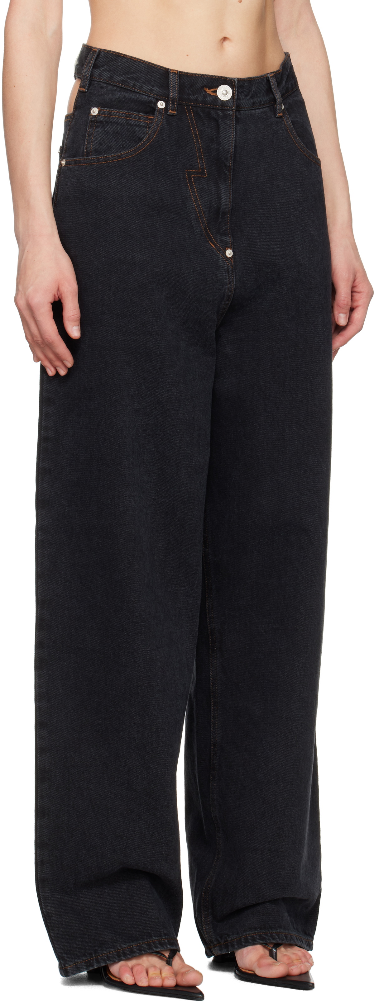 Pushbutton Black Panty Cutout Jeans Pushbutton