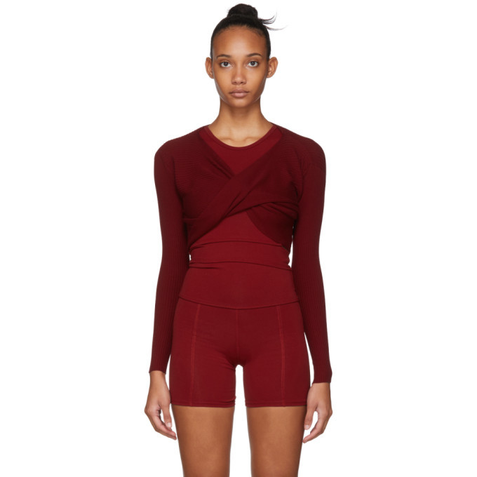 Live the Process Red Knit Cross Body Sweater Live the Process