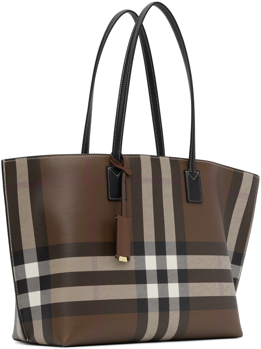 Burberry Brown Check Tote Burberry
