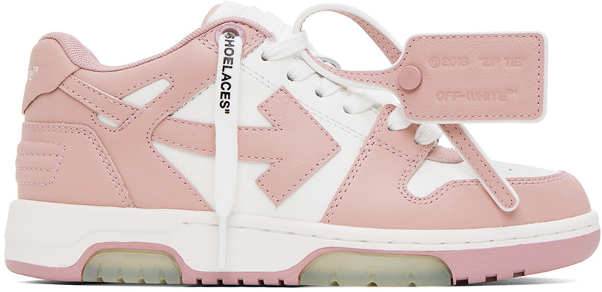 Off-White Pink & White Out Of Office Sneakers Off-White